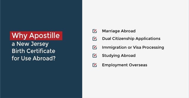 How to Apostille a Birth Certificate in New Jersey